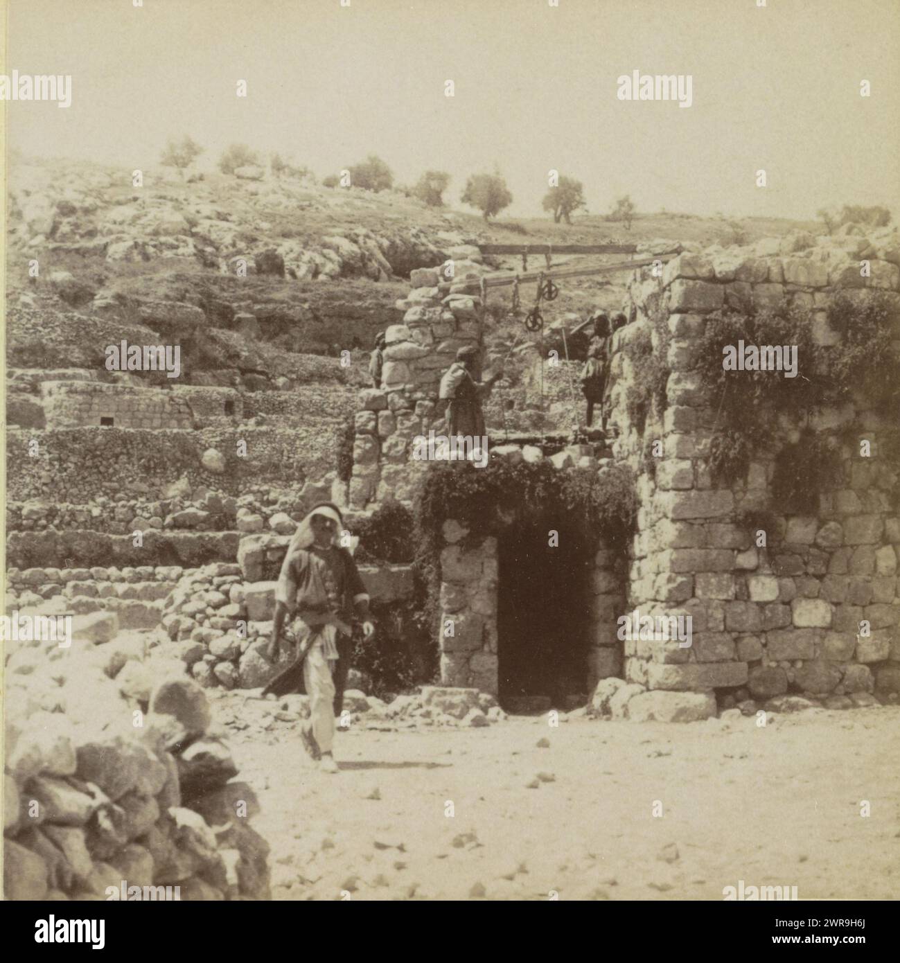 Source of Rogel, Jerusalem, Hiobsbrunnen u. Berg d.bösen Bates ...