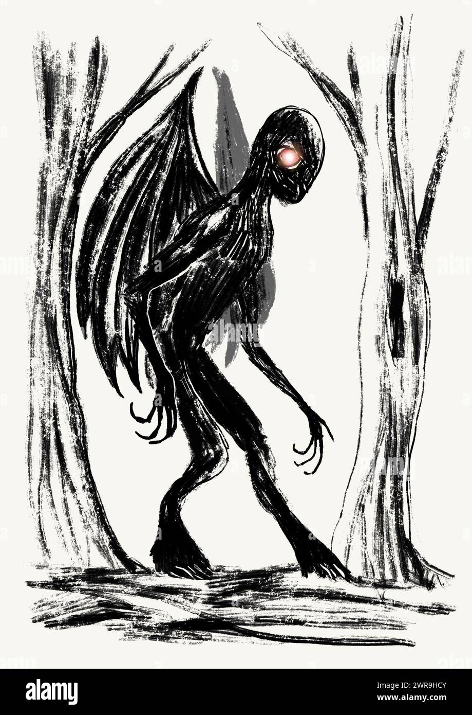the mothman illustration Stock Photo - Alamy