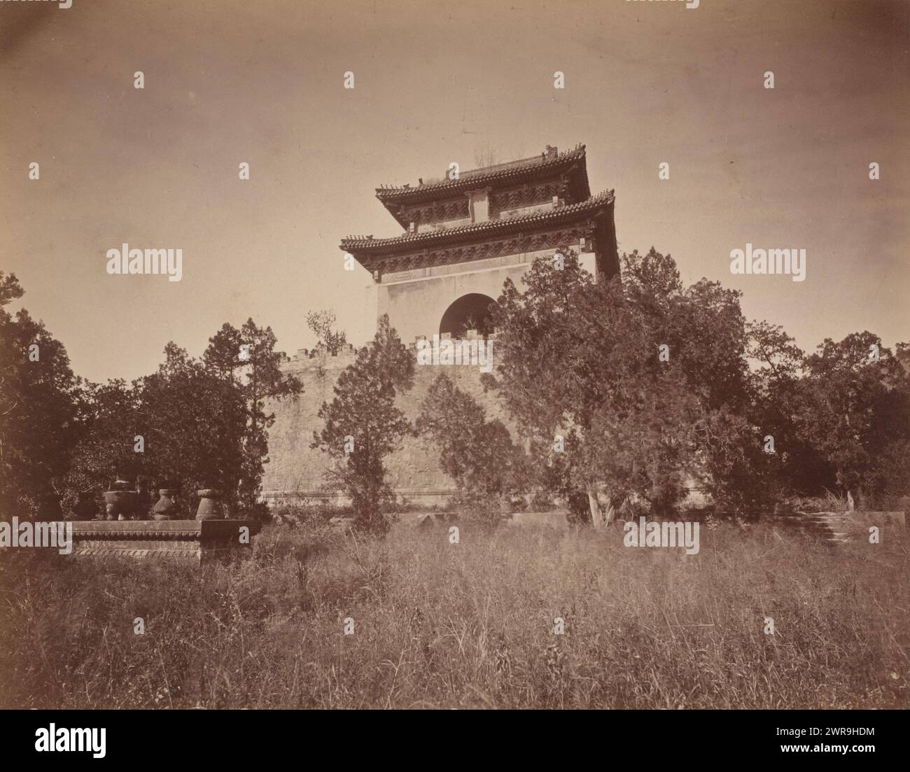 View of the mausoleum of Yung Lo, part of the Ming tombs, anonymous ...