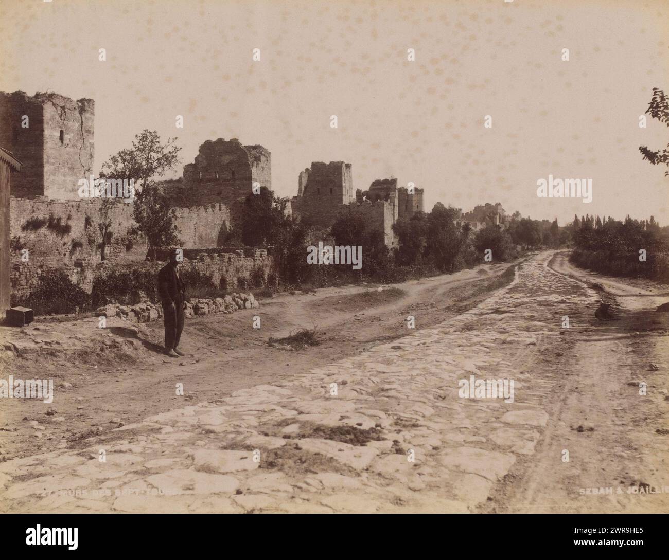 View of the walls of Constantinople, Murs des sept tours (title on ...