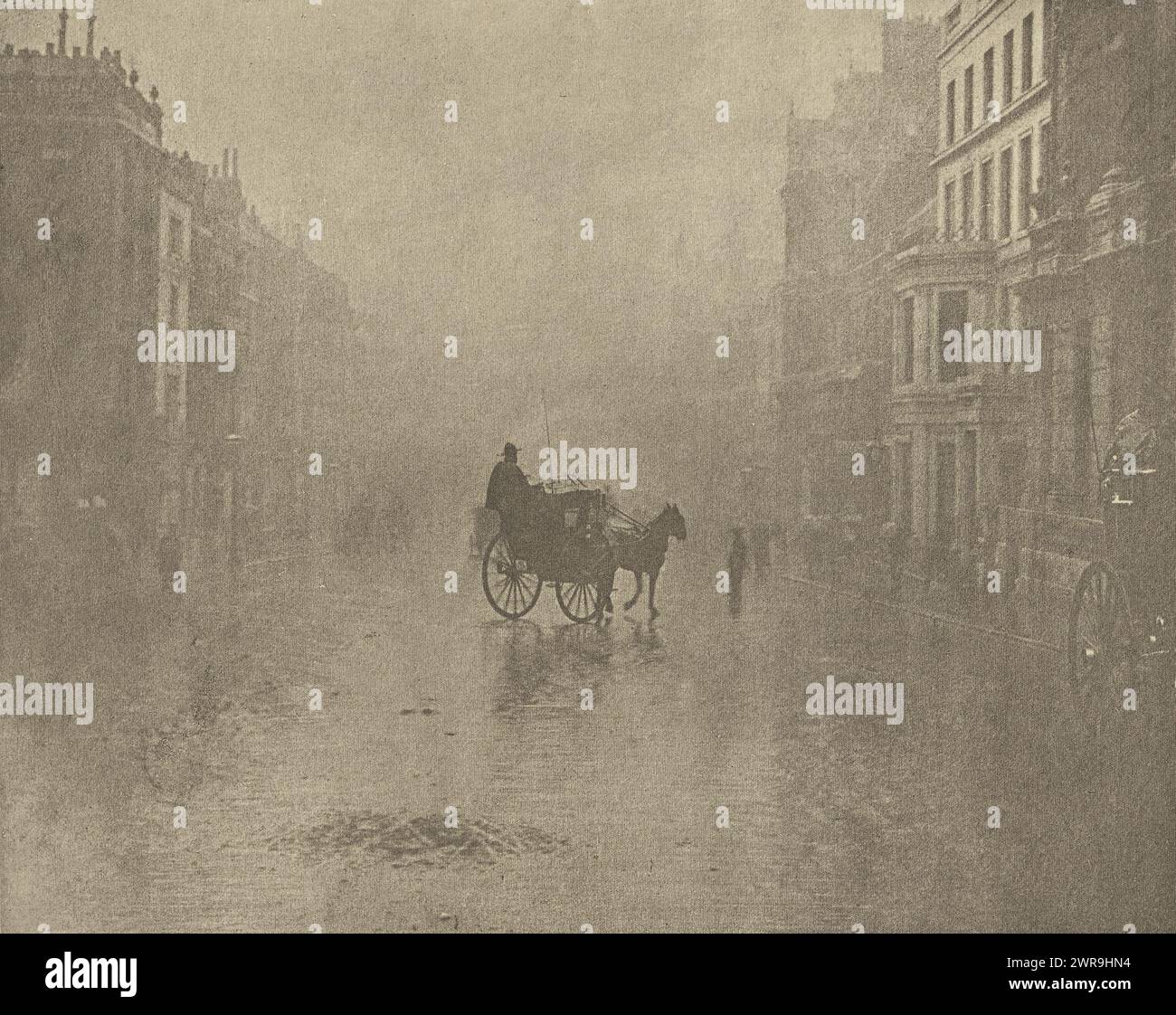 Carriage on the street in London, "Fine day in London" (title on object ...