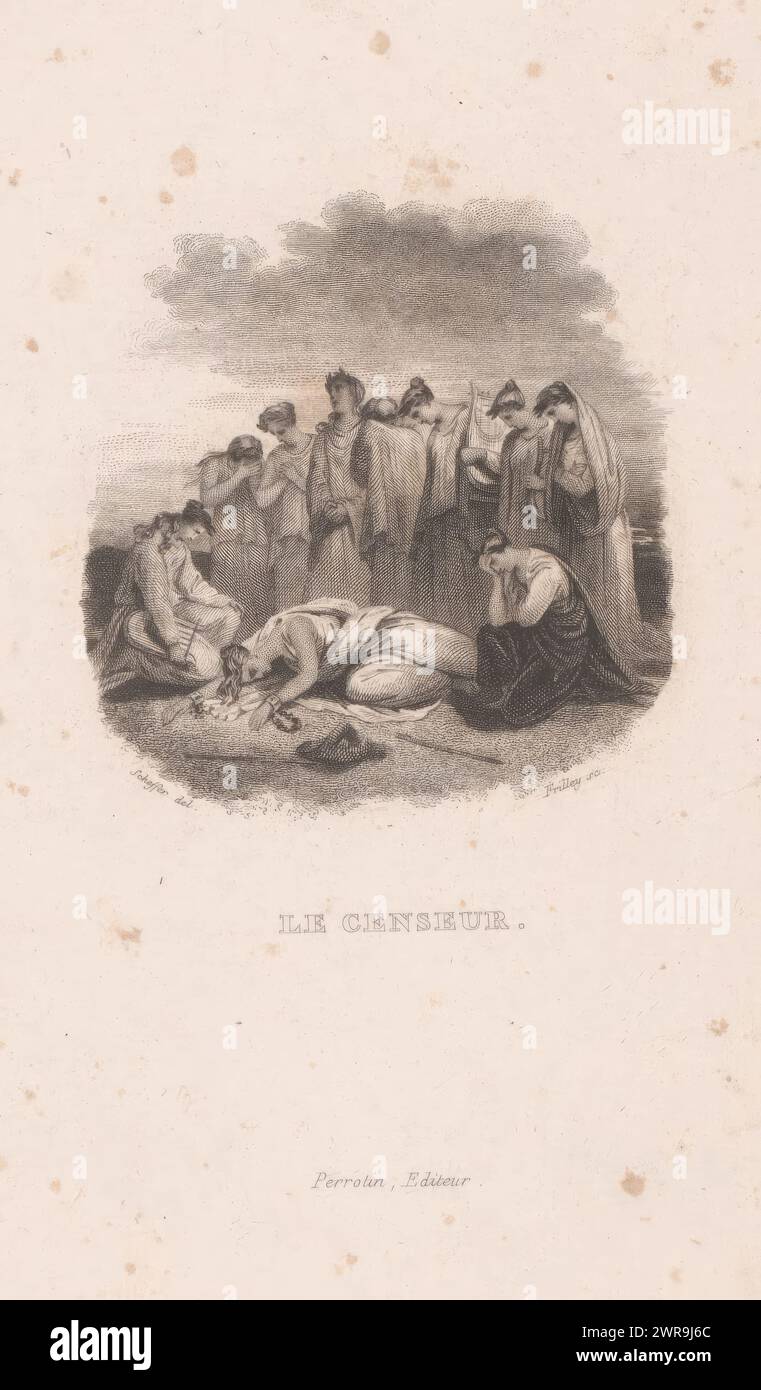 Lamentation of a chained woman, Le censeur. (title on object), print ...