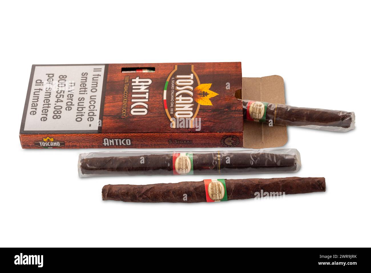 Italy - March 11, 2024: Cigar Toscano Antico made with Italian Kentucky ...