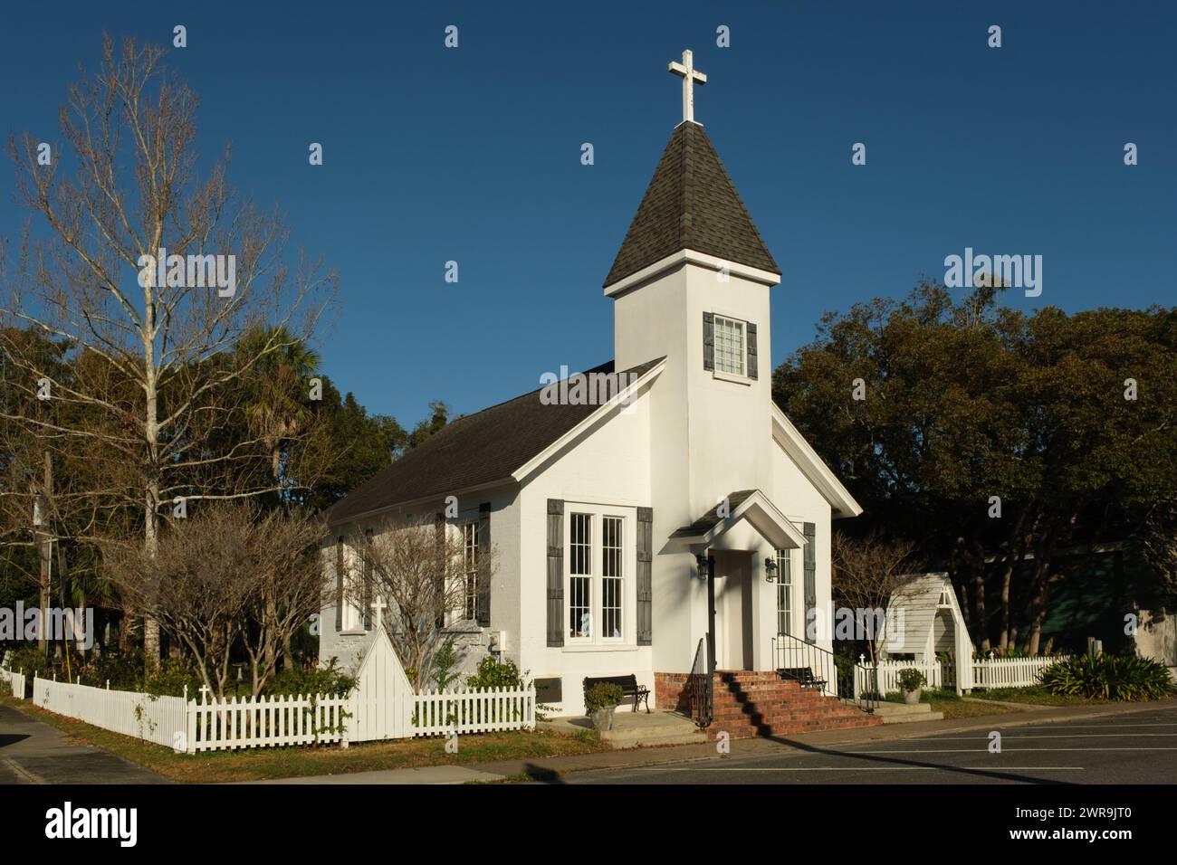 Our Lady Star of the Sea Catholic Church in St Marys, Georgia side view ...