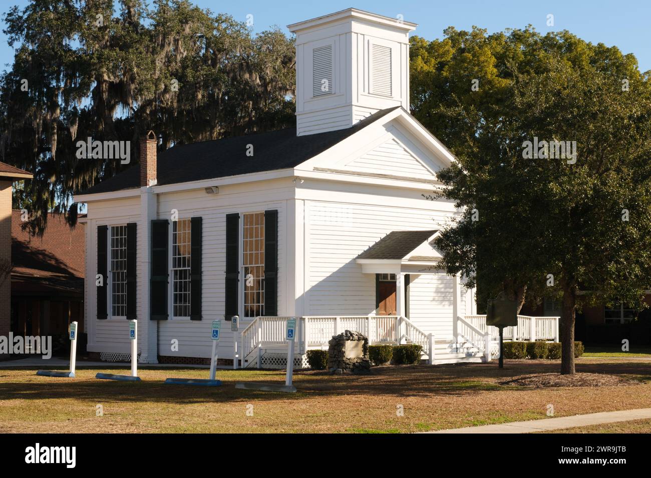 St Marys Methodist Church side view in St Marys, Georgia Stock Photo ...