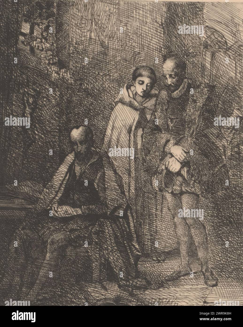 Michel Eyquem de Montaigne visits Torquato Tasso, print maker: Louis ...