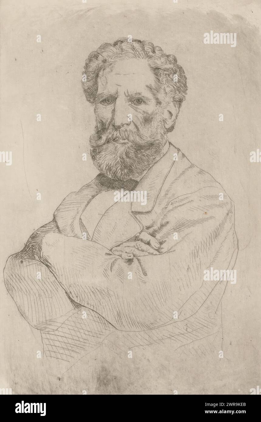 Self-portrait, Portrait of Karel Theodoor Hippert., print maker: Karel ...