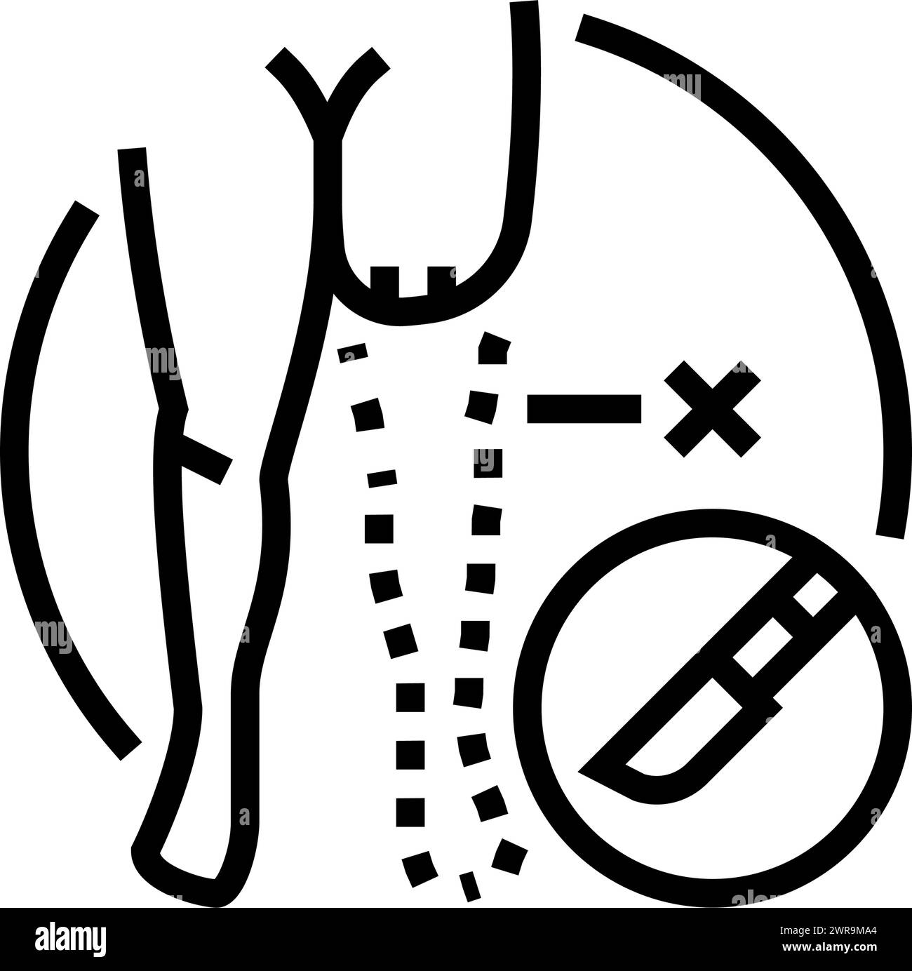 limb amputation surgery line icon vector illustration Stock Vector ...