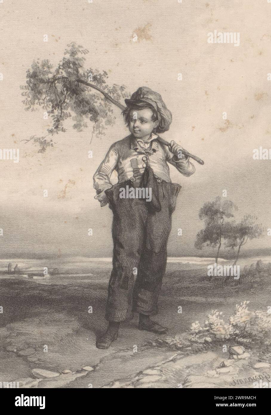 Young beetle catcher, Le marchand de hannetons (title on object), print ...