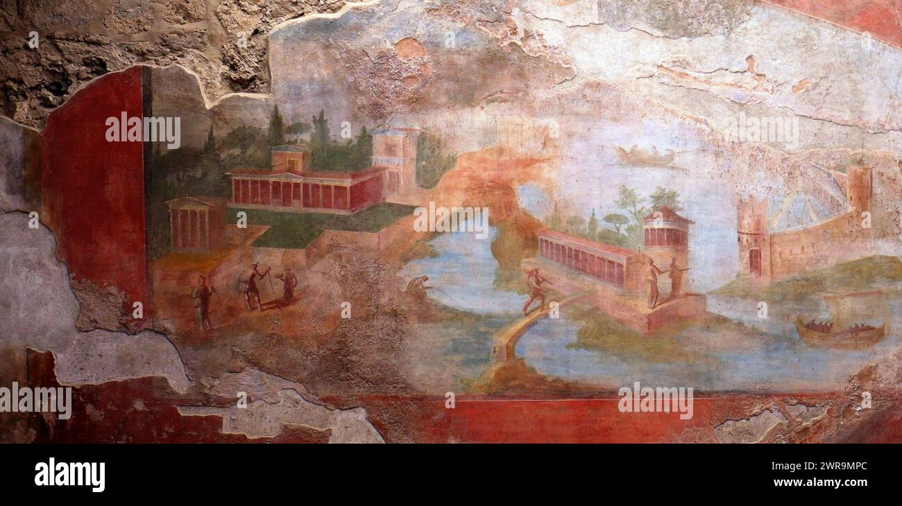 ancient Roman painting in Pompei, Italy Stock Photo - Alamy