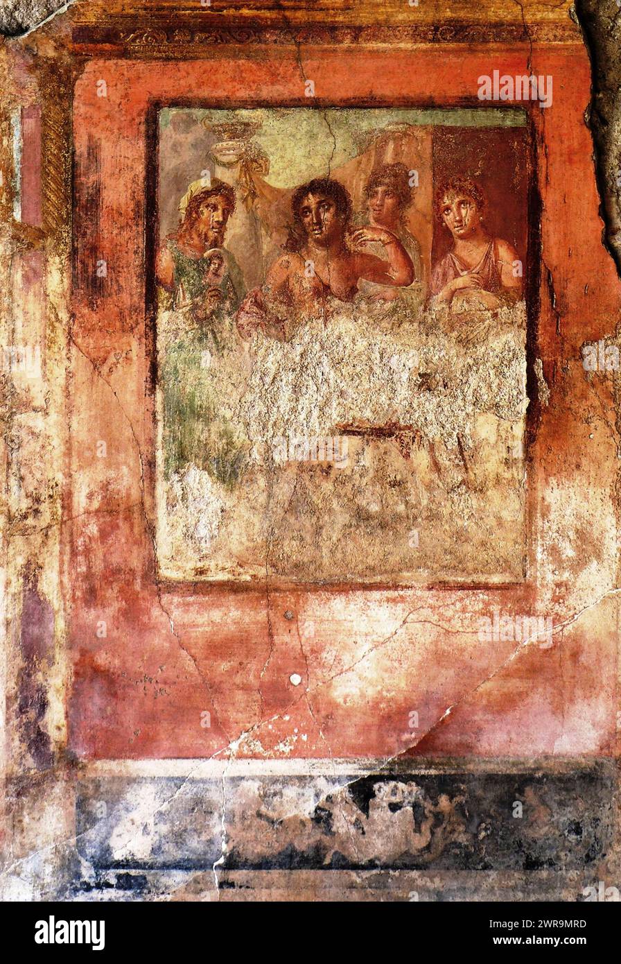 ancient Roman painting in Pompei, Italy Stock Photo - Alamy