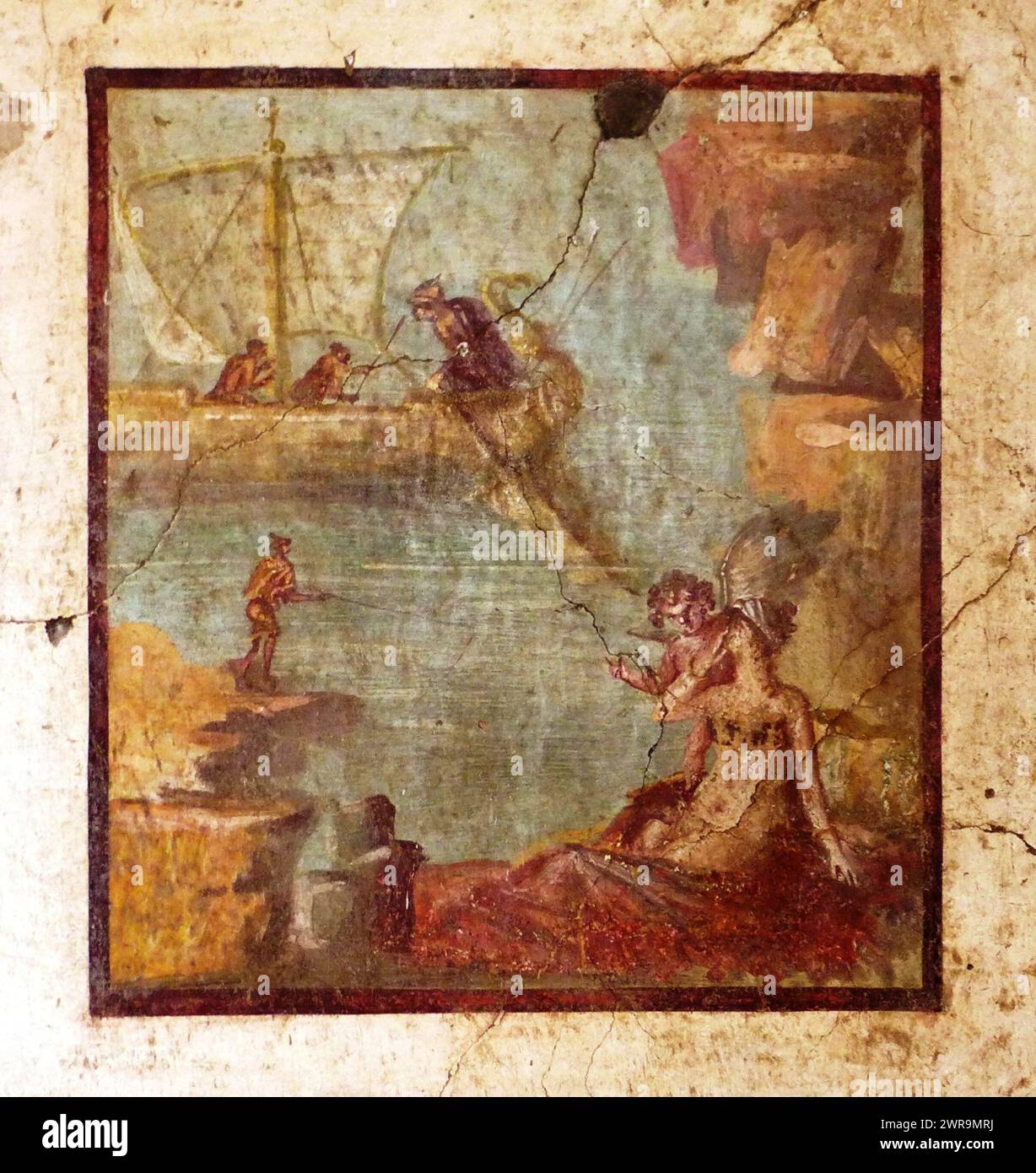 ancient Roman painting in Pompei, Italy Stock Photo - Alamy