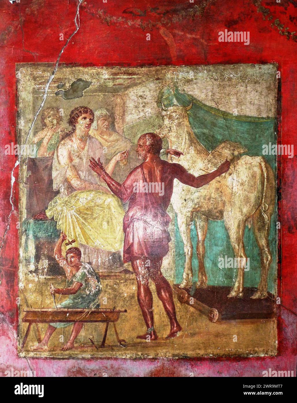 ancient Roman painting in Pompei, Italy Stock Photo - Alamy