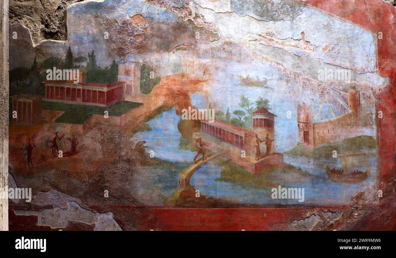 ancient Roman painting in Pompei, Italy Stock Photo - Alamy