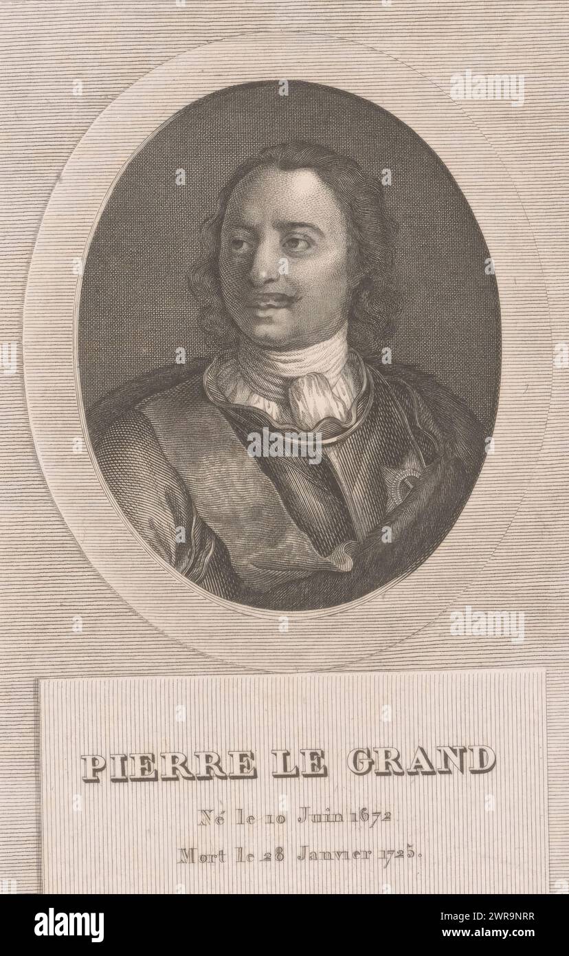 Portrait of Peter I the Great, Tsar of Russia, Pierre le Grand (title ...