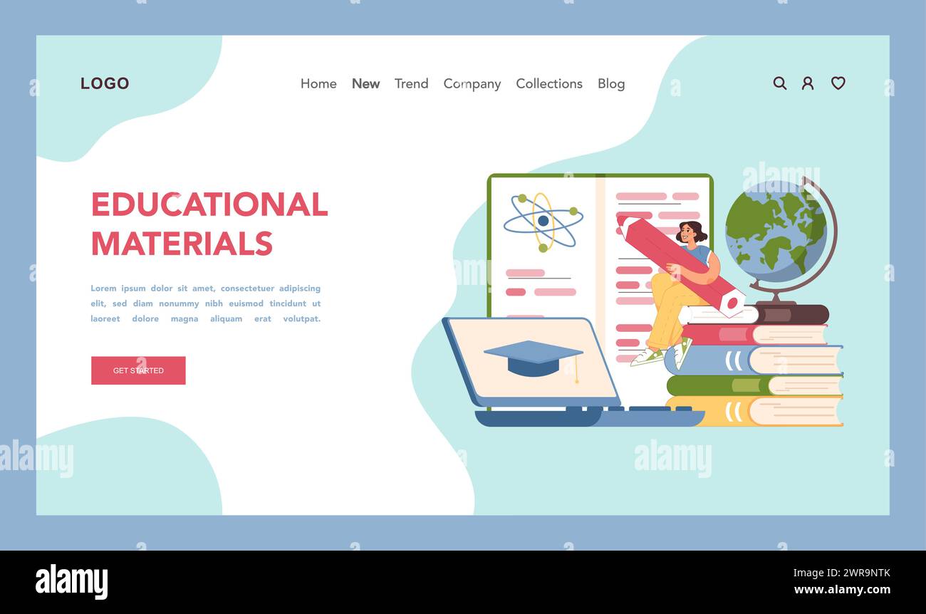 Study resource concept. Student surrounded by wealth of educational ...