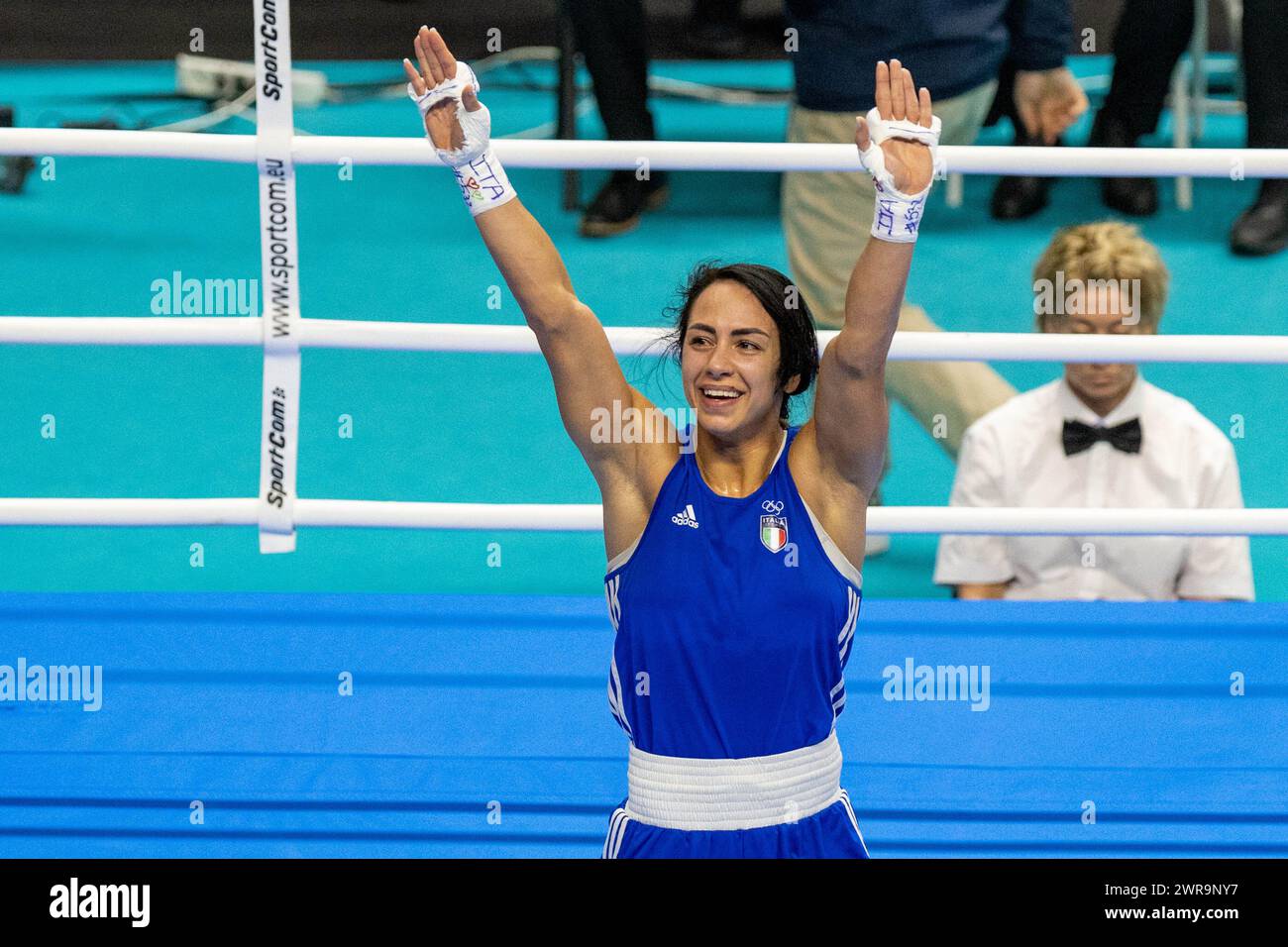 Busto Arsizio, Italy. 11th Mar, 2024. Mesiano Alessia (Ita) in blue ...