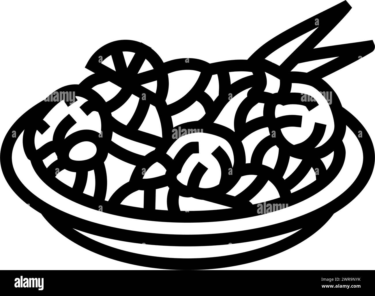 pad thai cuisine line icon vector illustration Stock Vector Image & Art ...