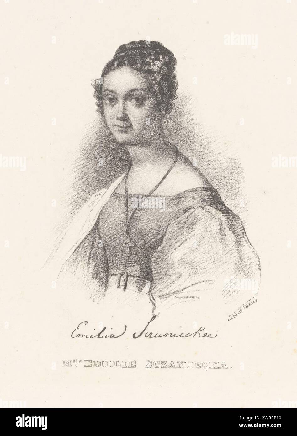 Portrait of Emilia Sczaniecka, Melle. Emilie Sczanieçka (title on ...
