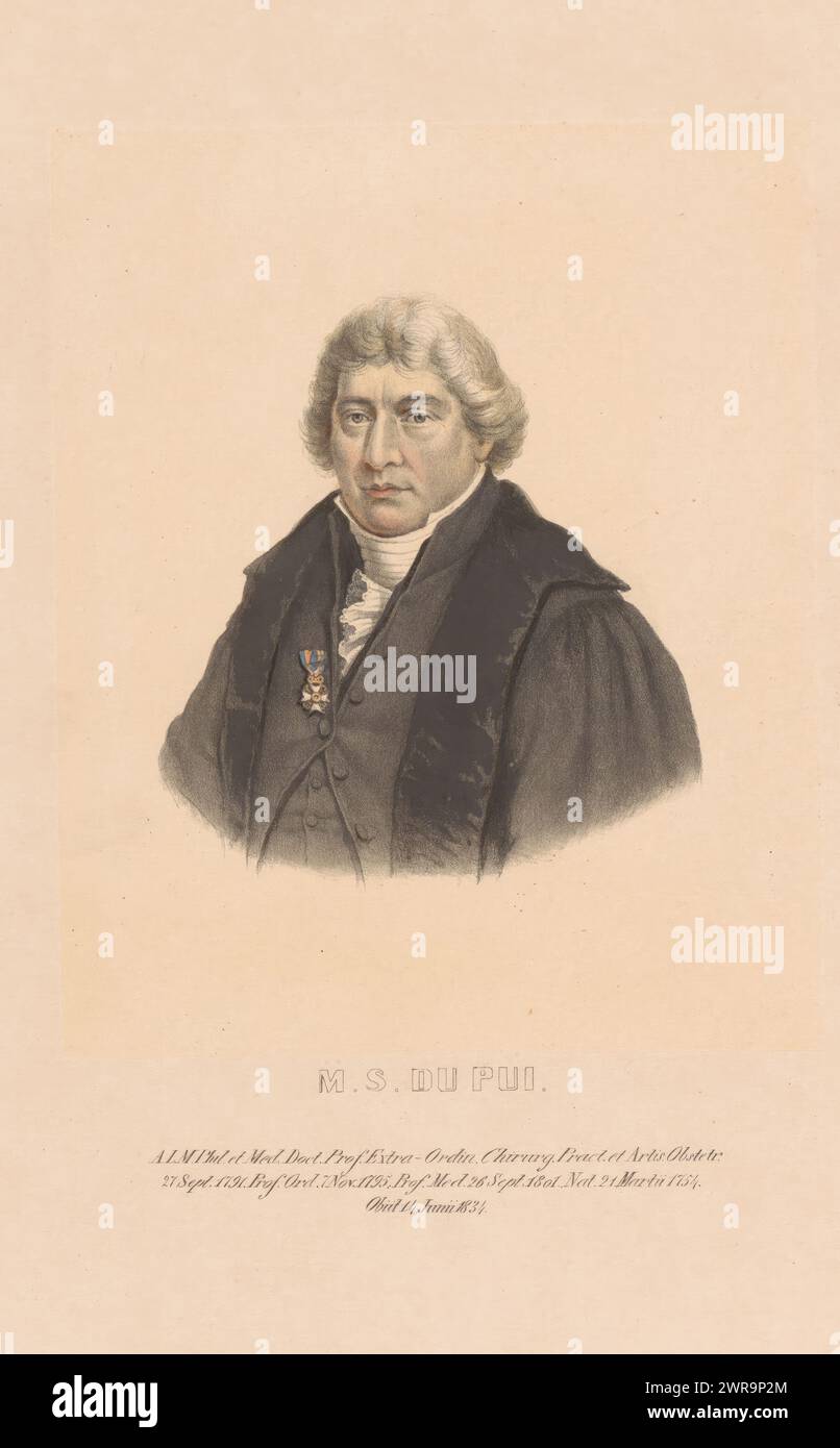 Portrait of Meinardus Simon du Pui, M.S. du Pui (title on object ...