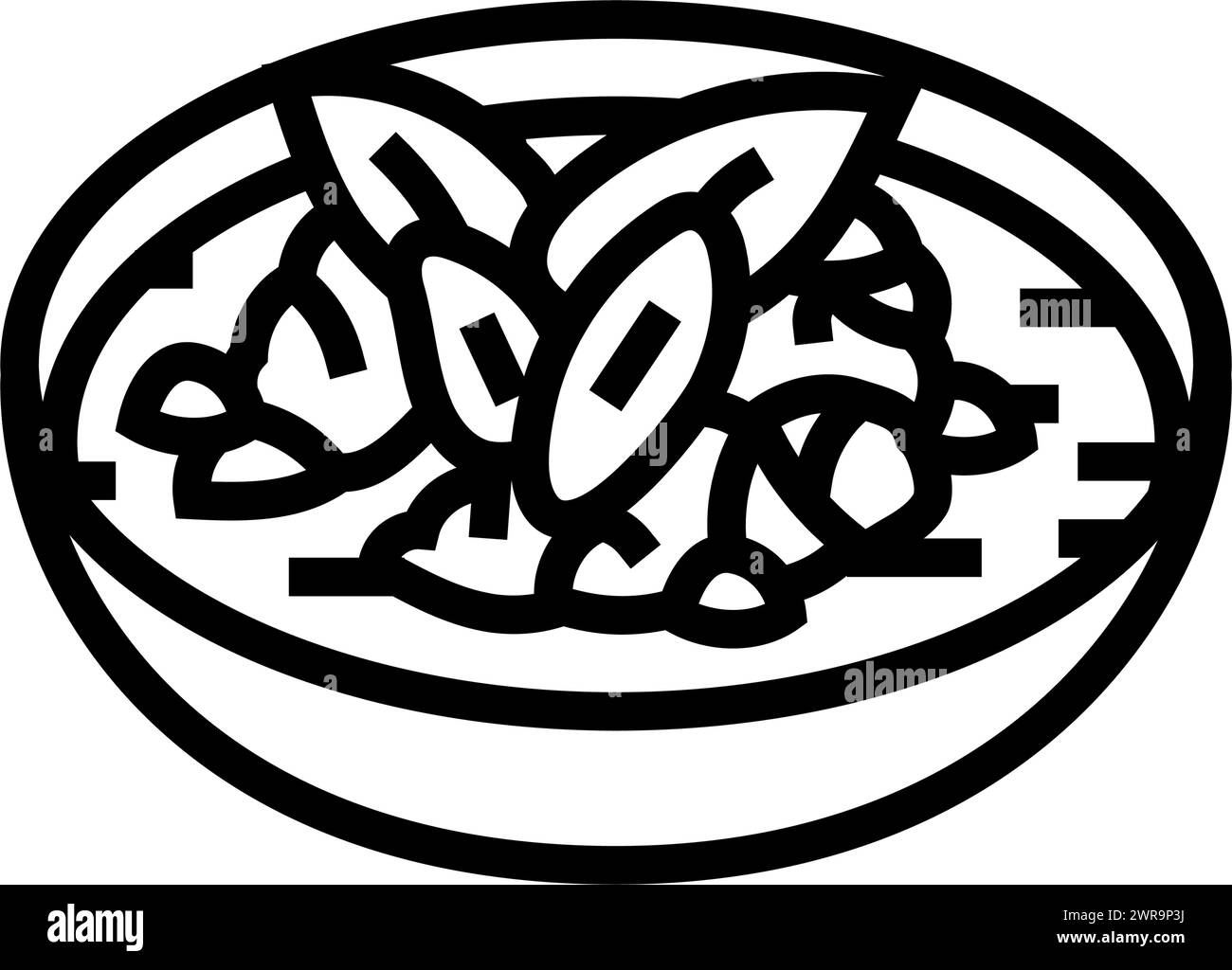 green curry thai cuisine line icon vector illustration Stock Vector ...