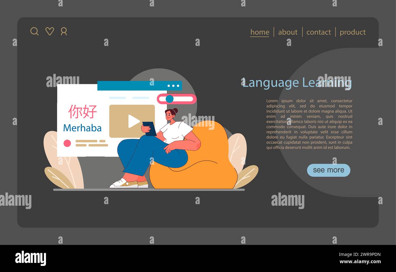 Multilingual Mastery concept. Engaging with diverse languages through ...