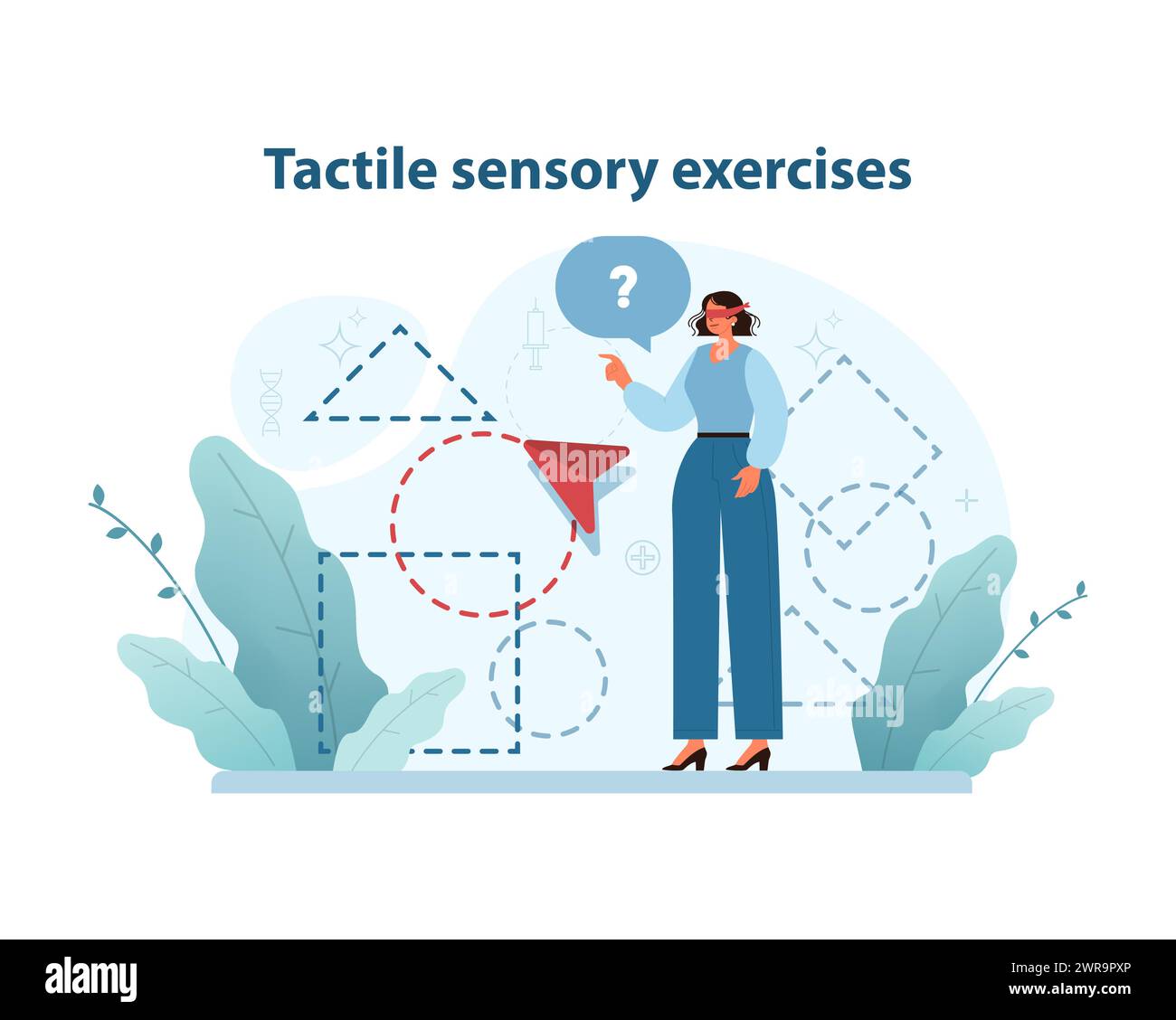 Tactile sensory exercises. Engaging illustration of sensory development ...