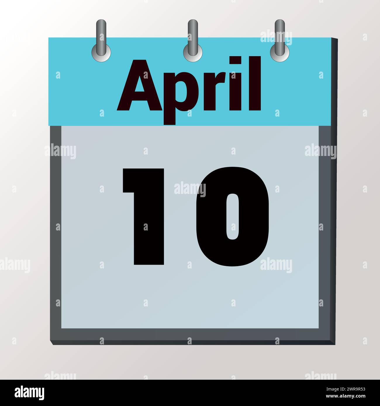 day on the calendar, vector image format, April 10 Stock Vector Image ...