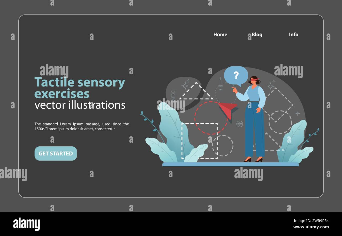 Tactile sensory exercises. Engaging illustration of sensory development ...