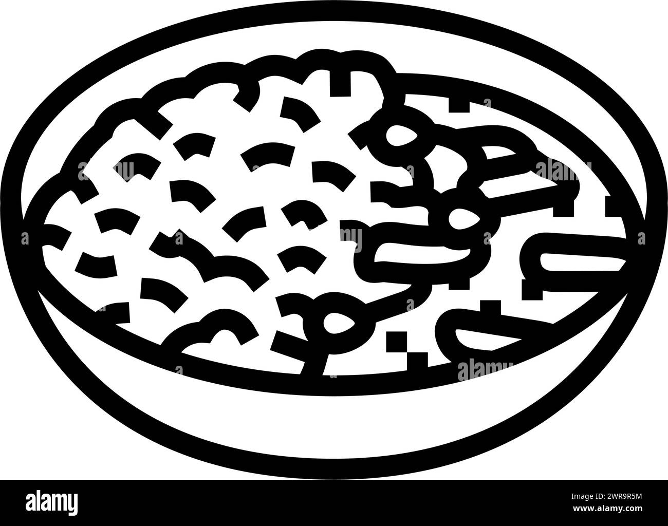 massaman curry thai cuisine line icon vector illustration Stock Vector ...