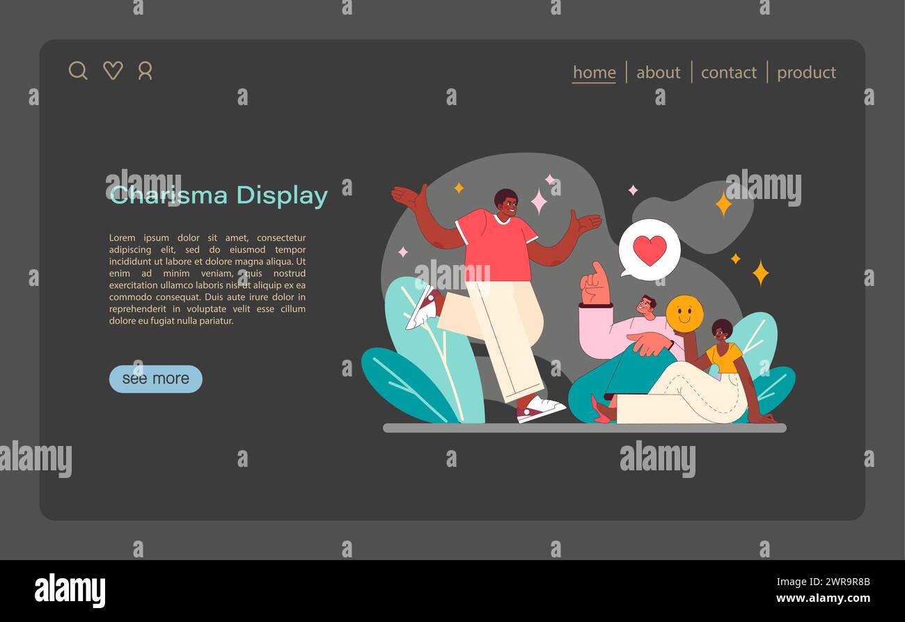 Charisma display concept. A vibrant vector illustration that captures ...