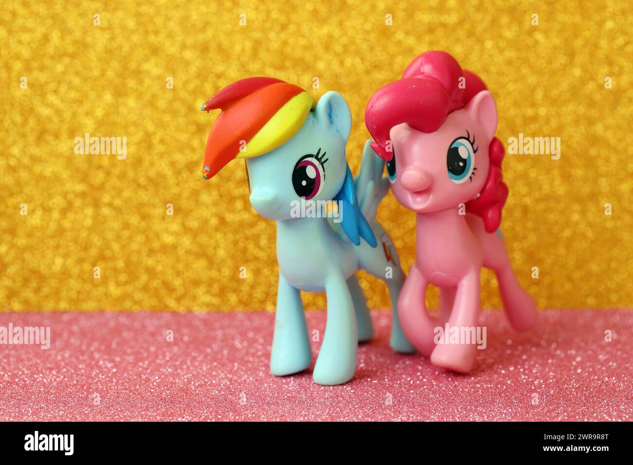 TERNOPIL, UKRAINE - JULY 7, 2023 Old toy with character from My Little ...