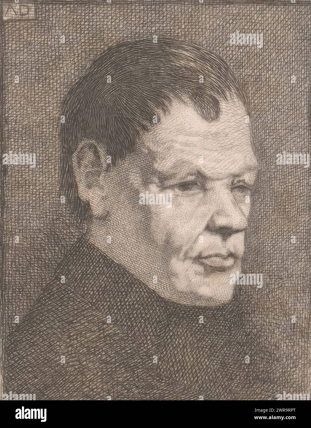 Portrait of the artist's father, print maker: Auguste Danse, (signed by ...