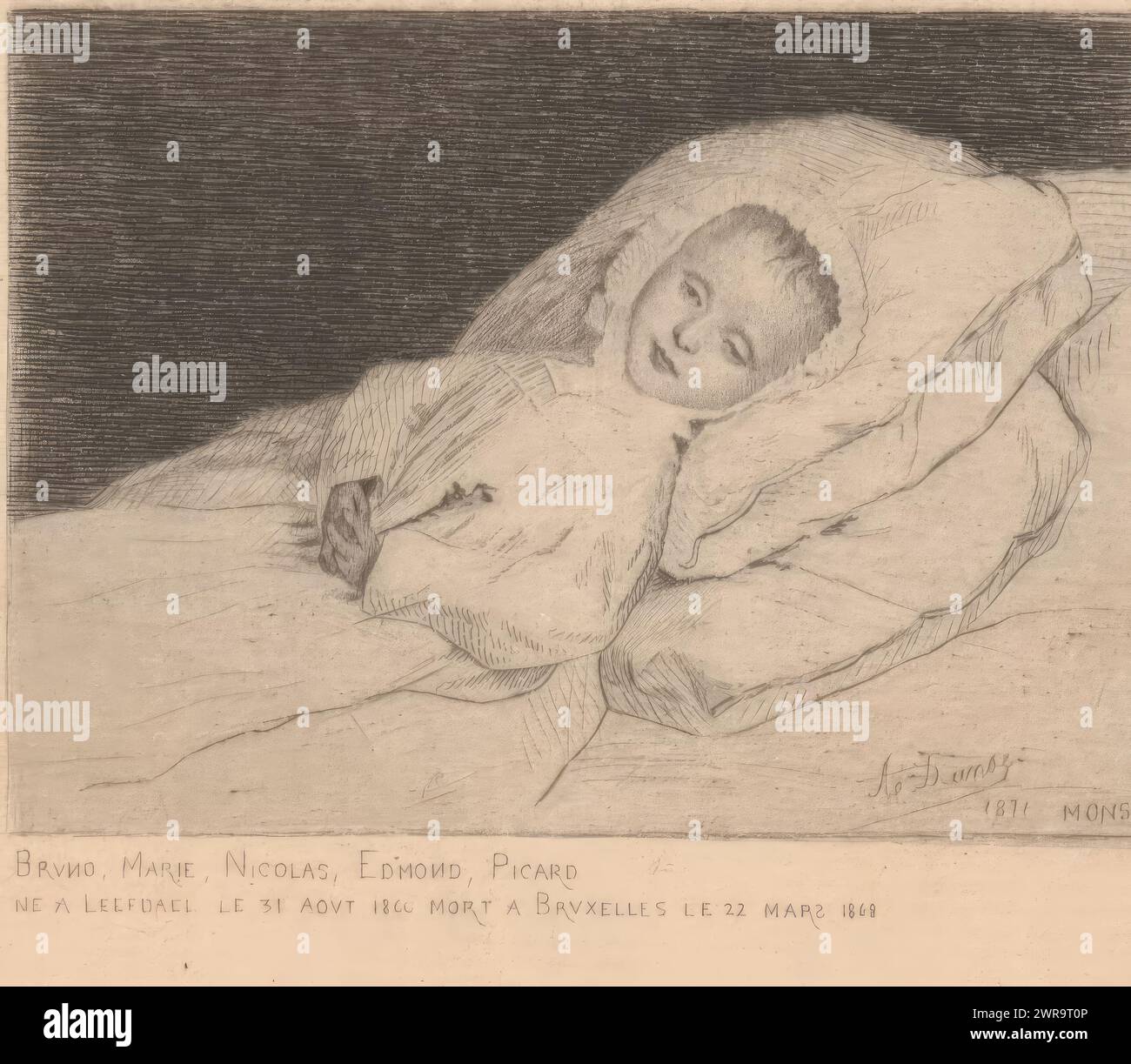 Post-mortem portrait of Bruno Marie Nicolas Edmond Picard, Bruno Marie ...