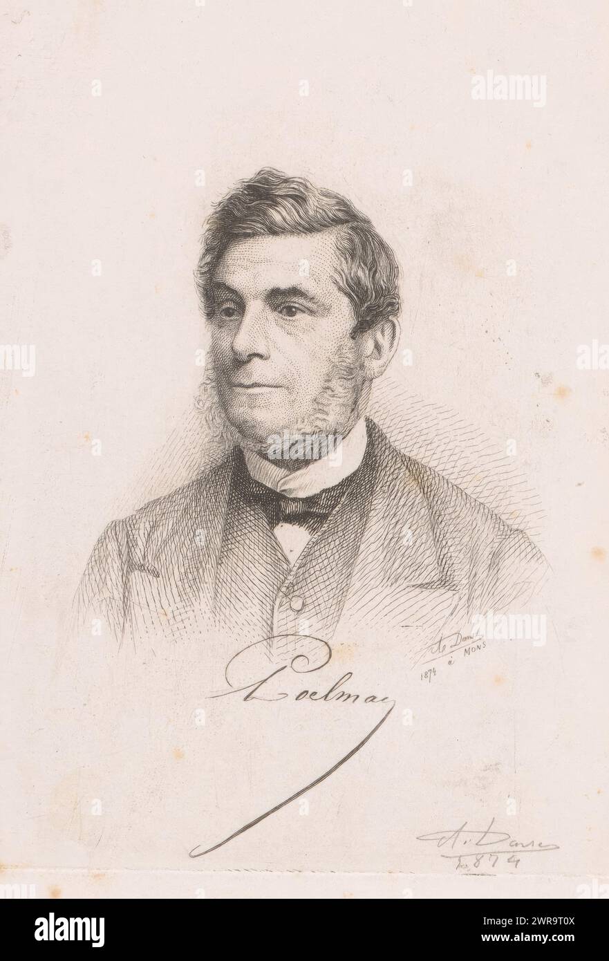 Portrait of Mr Poelman, Poelman (title on object), print maker: Auguste ...
