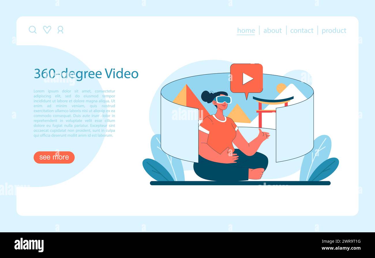 360-degree Video in Virtual Tourism. A person engrossed in panoramic views of iconic landmarks ...