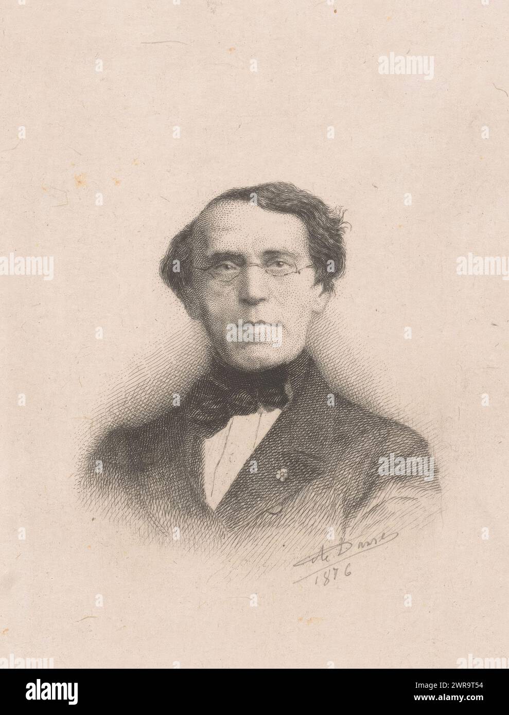 Portrait of an unknown man, print maker: Auguste Danse, (signed by ...