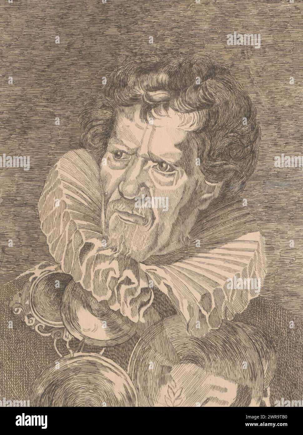 Portrait of Abraham Grapheus, print maker: Joseph Dujardin, (signed by artist), after painting ...