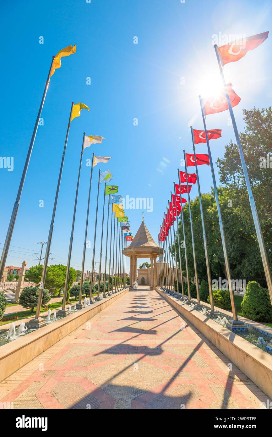 Konya, Turkey - Aug 5,2023: solemn monument in remembrance of the ...