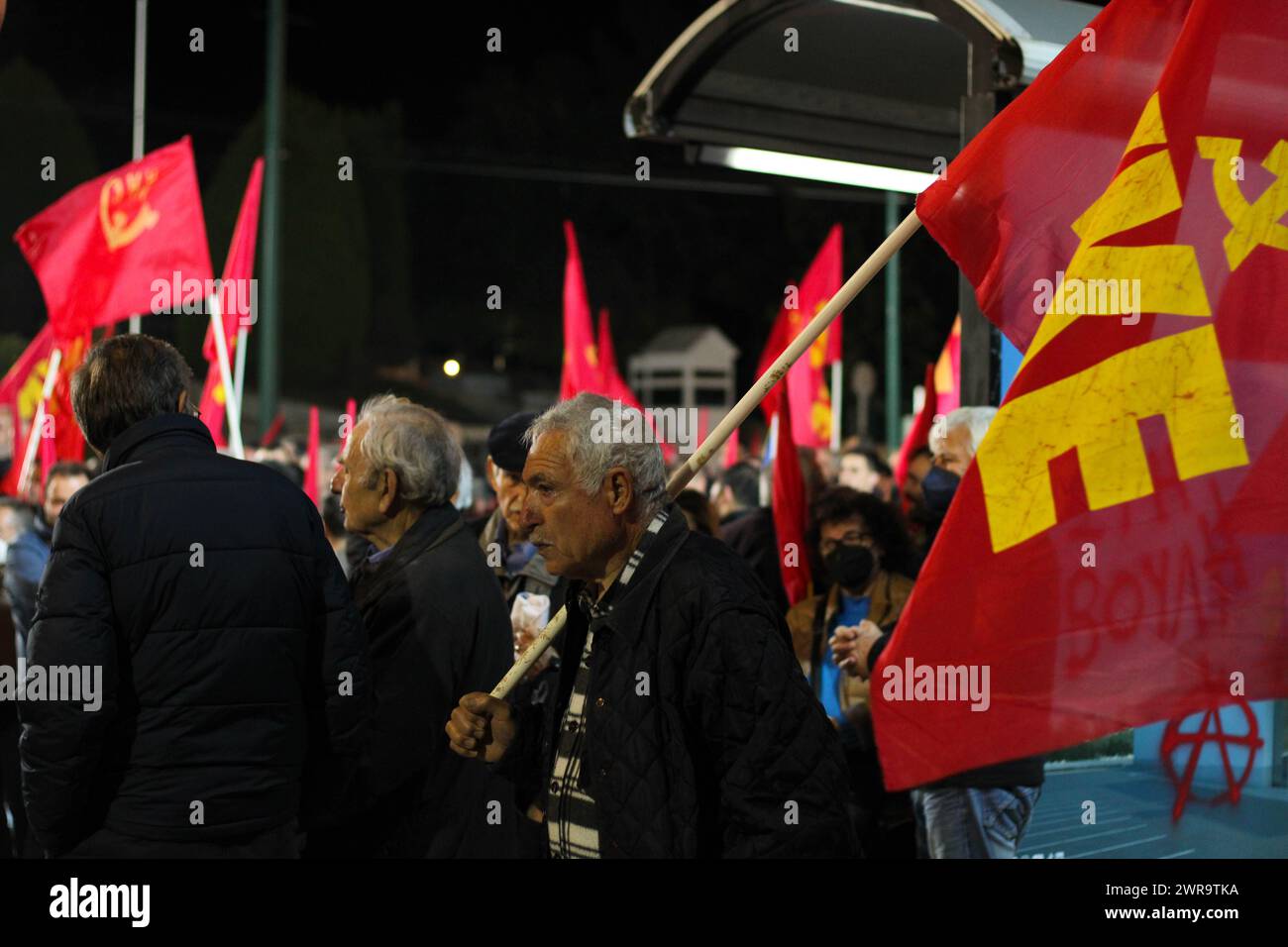 Athens, Greece. 11th Mar, 2024. Athens, Greece, March 11, 2024. Members ...