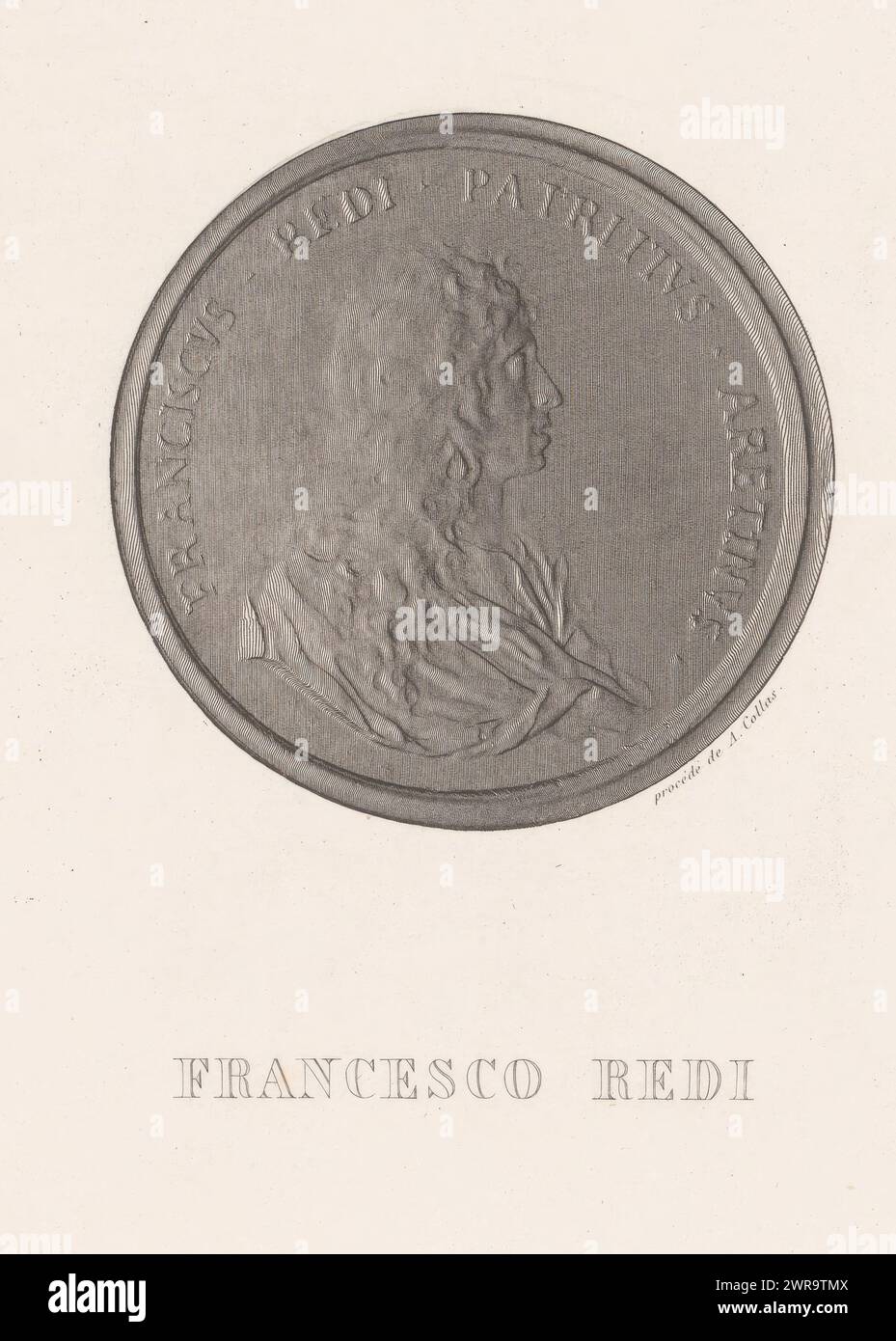 Medal with portrait of Francesco Redi, Francesco Redi (title on object ...