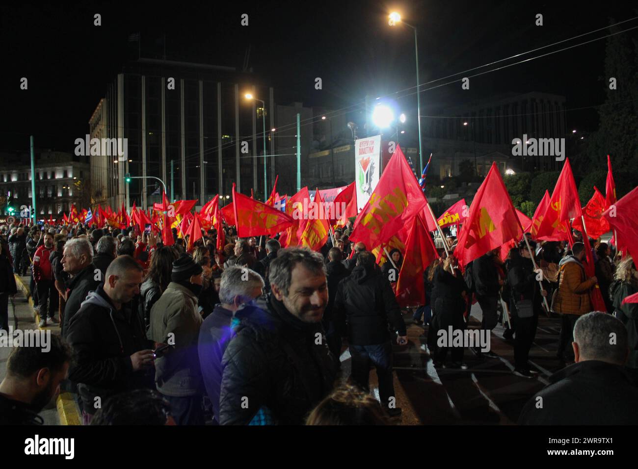 Athens, Greece. 11th Mar, 2024. Athens, Greece, March 11, 2024. Members ...