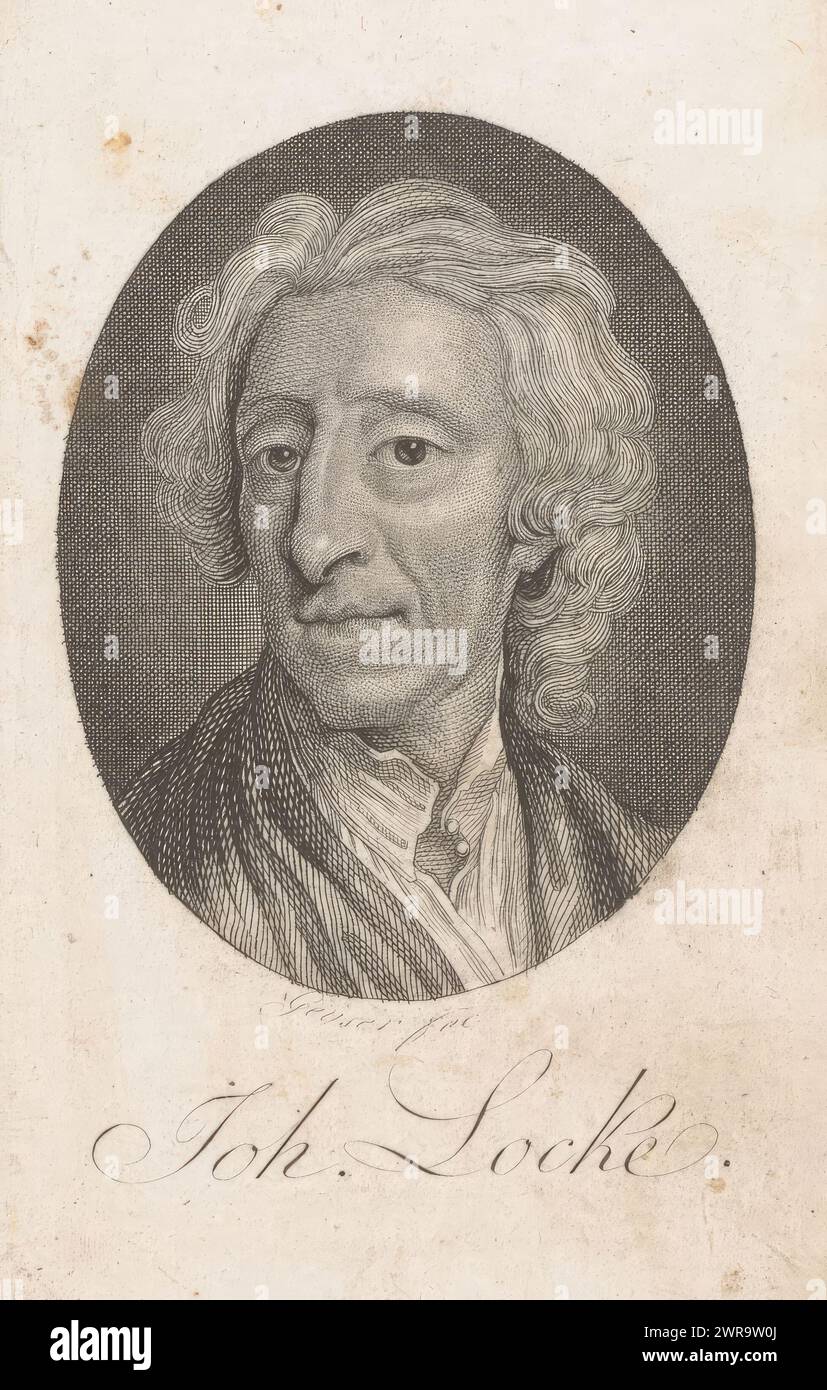 Portrait of John Locke, print maker: Christian Gottlieb Geyser, 1752 ...