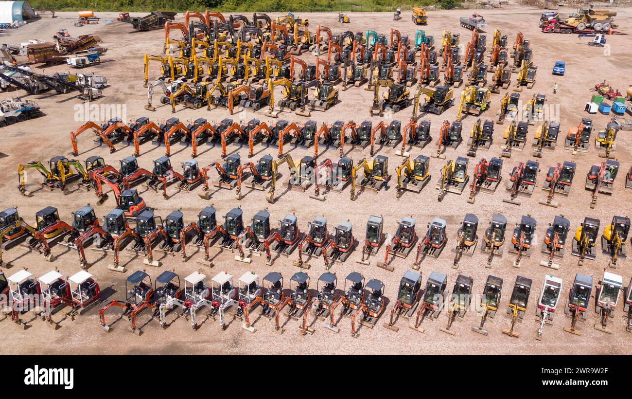 15/07/21 Construction equipment and heavy plant on display outside ...