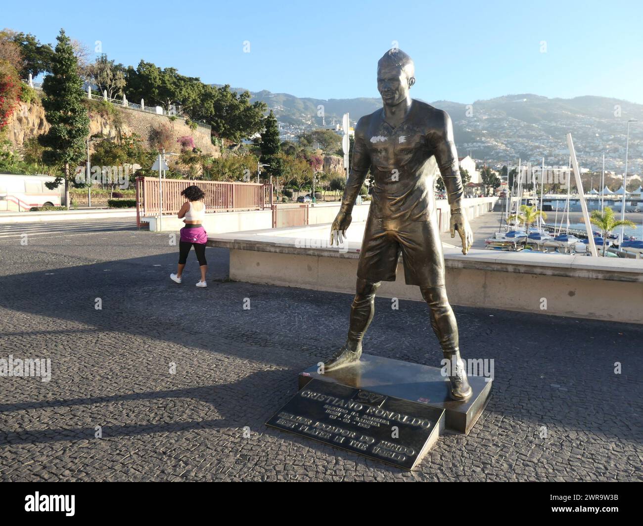 Funchal, Portugal. 15th Mar, 2023. A bronze statue of Cristiano Ronaldo ...