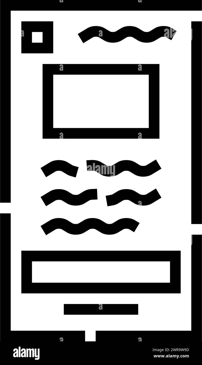 wireframe ux ui design line icon vector illustration Stock Vector Image & Art - Alamy