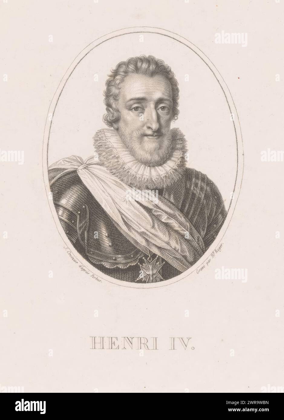 Portrait of King Henry de Bourbon, print maker: Barthélémy Joseph ...