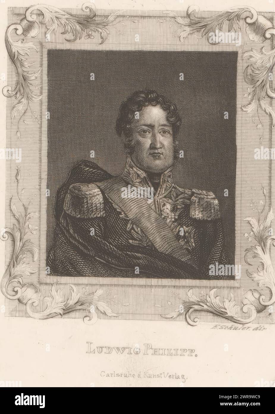 Portrait of Louis Philip I, King of France, print maker: Edouard ...