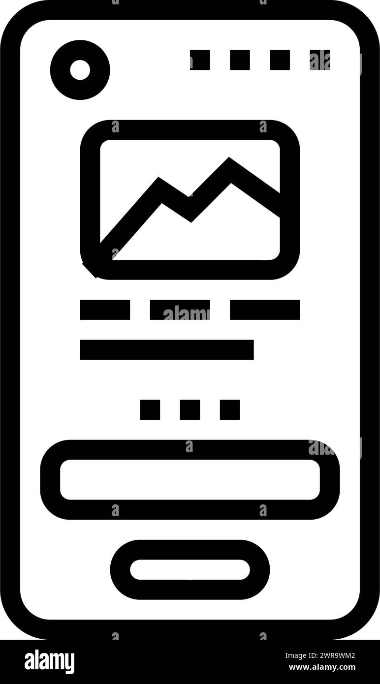mockup ux ui design line icon vector illustration Stock Vector Image ...