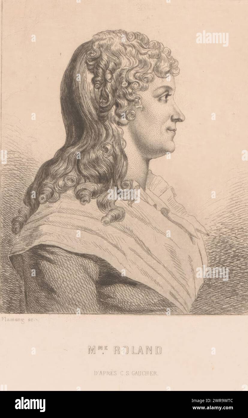 Portrait of Marie-Jeanne Roland de la Platière, Mme Roland (title on ...